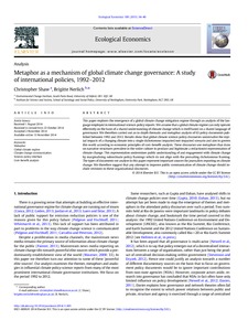Metaphor as a mechanism of global climate change governance: a study of international policies ...